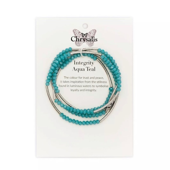 Chrysalis | Jewelry | Chrysalis Integrity Aqua Stretch Beaded Bracelet ...